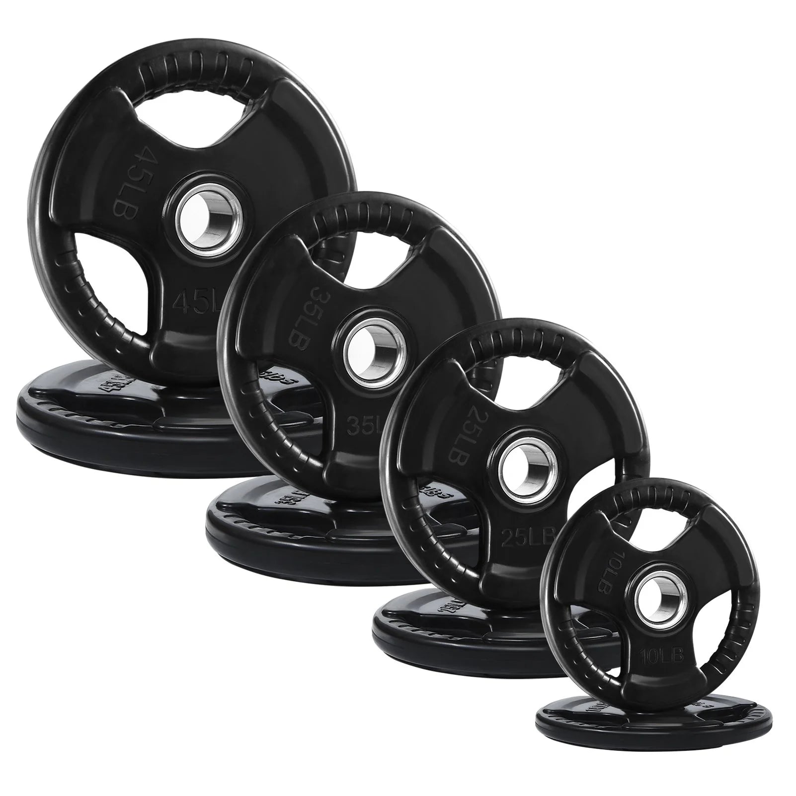 Iron Strength USA Rubber Grip Olympic Weight Set 300LBS Set - Iron Strength